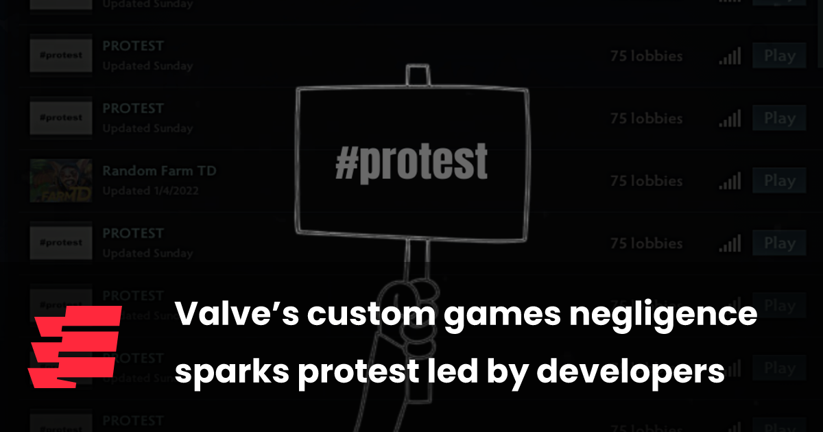 Valve’s custom games negligence sparks protest led by developers ...