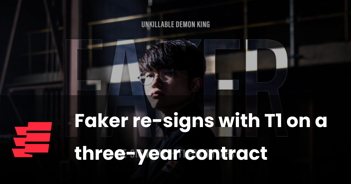 Faker re-signs with T1 on a three-year contract | esports.gg