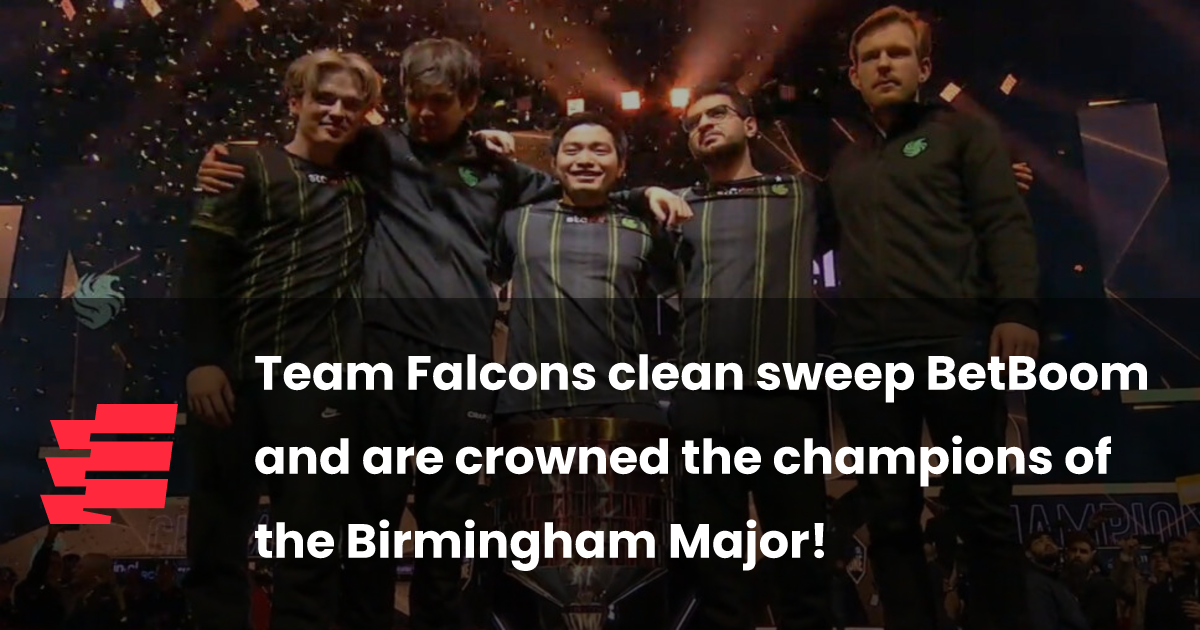 Team Falcons clean sweep BetBoom and are crowned the champions of the ...