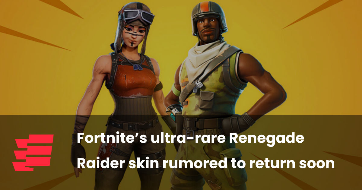 Fortnite’s ultra-rare Renegade Raider skin rumored to return soon ...